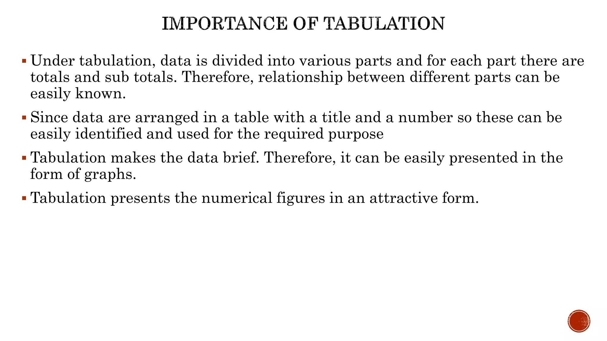 Tabulation of data-Development of Research Instrument/ Tool and ...