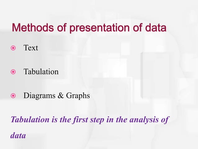 Tabulation Of Data Frequency Distribution Contingency Table Pptx