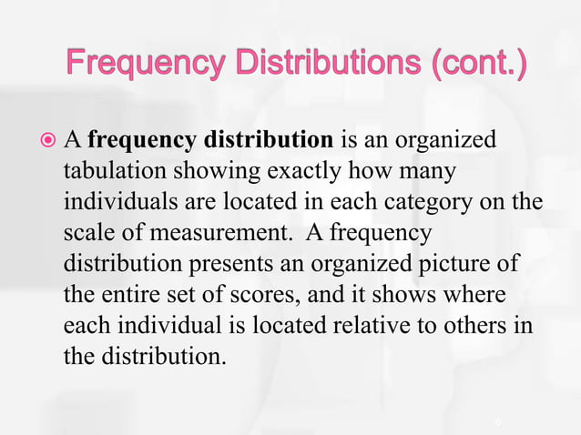 Tabulation of Data, Frequency Distribution, Contingency table | PPTX