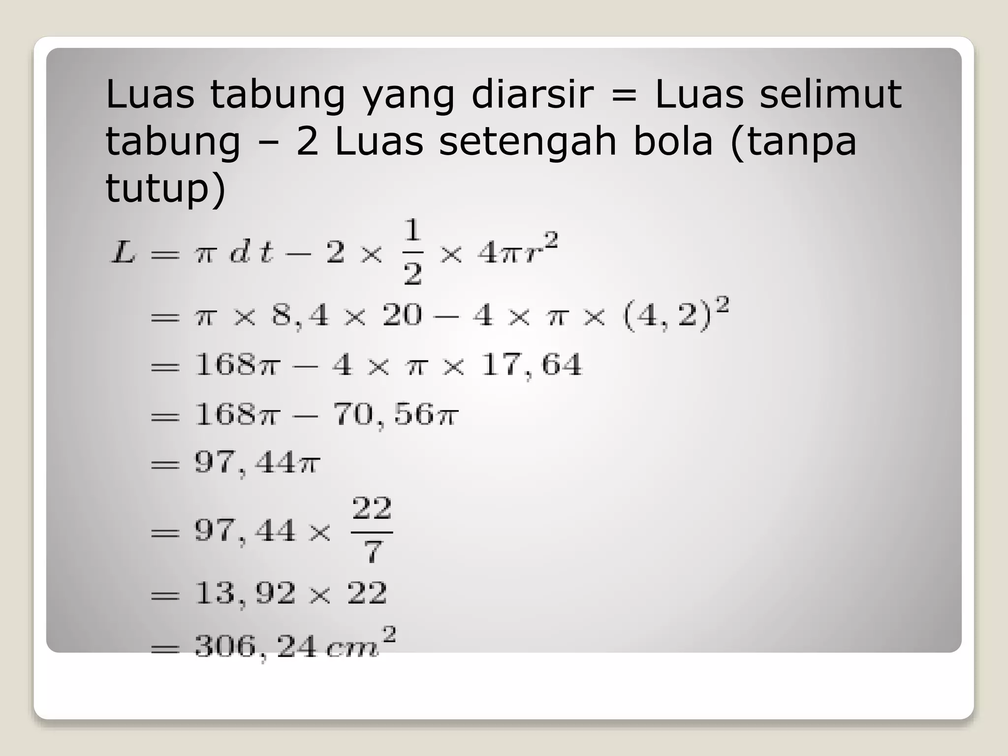 Bangun Ruang Tabung | PPTX