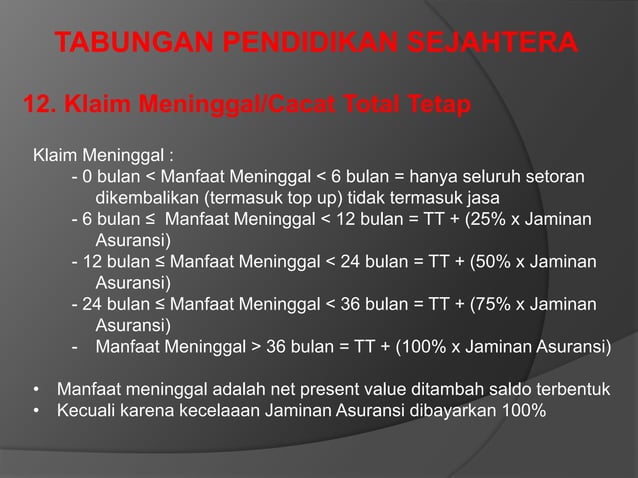 Tabungan pendidikan sejahtera copy 1 | PPTX