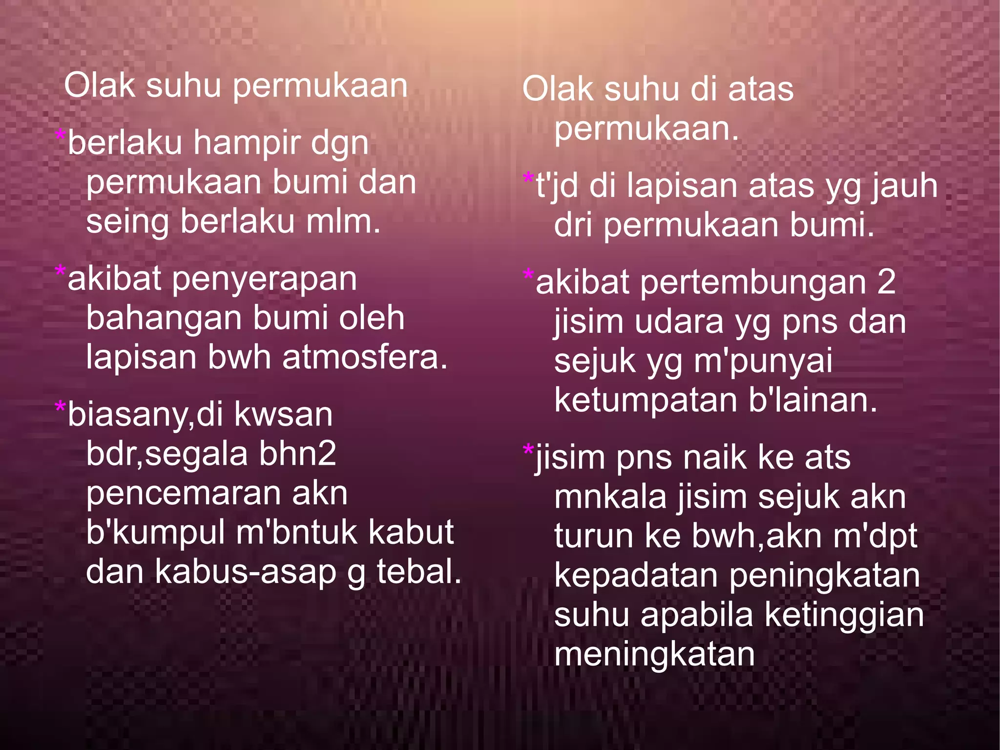 Taburan suhu secara menegak | ODP