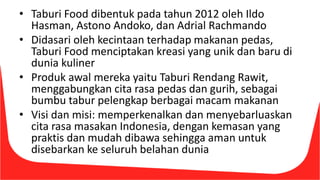 Marketing Innovation Project (Taburi) | PPTX