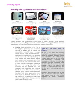 Tabvertising: iPad and other tablets: the advertising and marketing ...