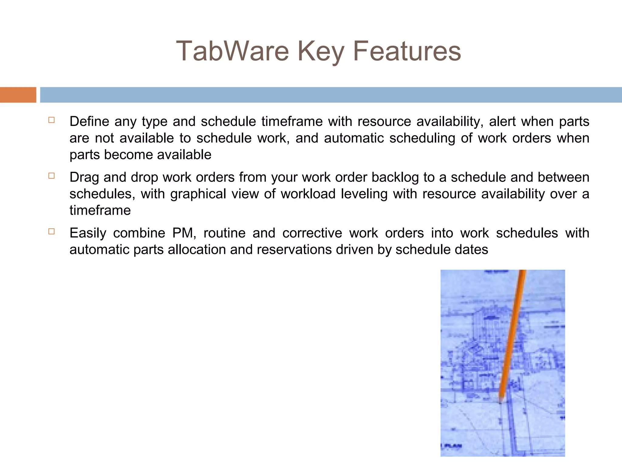 Tab ware maintenance scheduling software & equipment maintenance ...