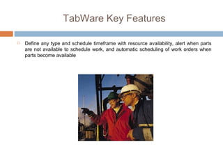 Tab ware maintenance scheduling software & equipment maintenance ...