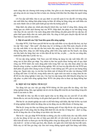 Tac Dong Cua Tham Gia WTO Voi Lao Dong Viet Nam | PPT