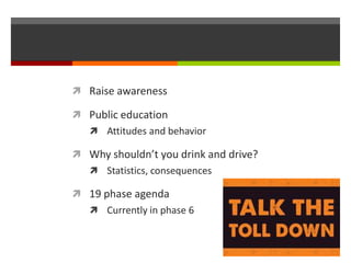 TAC Drink Driving PR campaign | PPTX