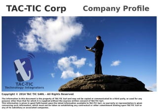 TAC-TIC Company Profile v1.0 | PDF | Technology & Computing