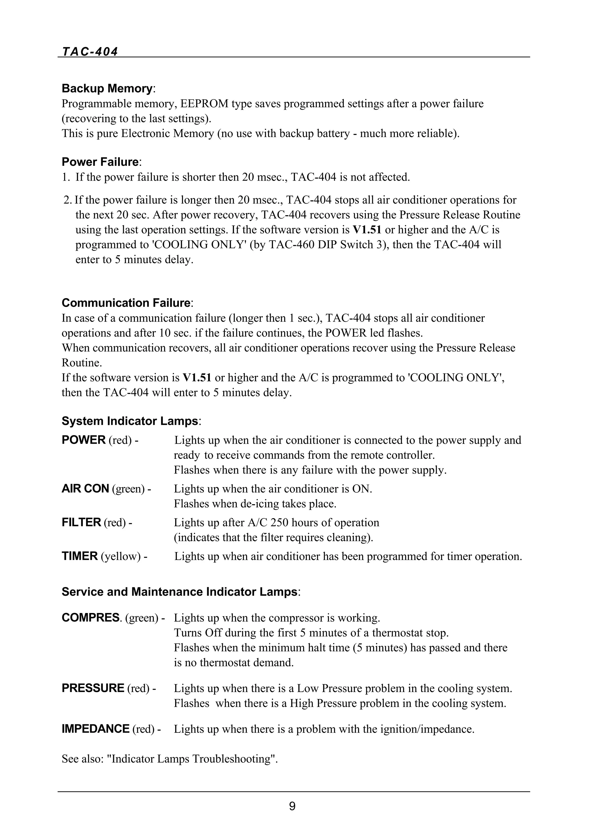 Tac404 electronic control_family_specifications | PDF