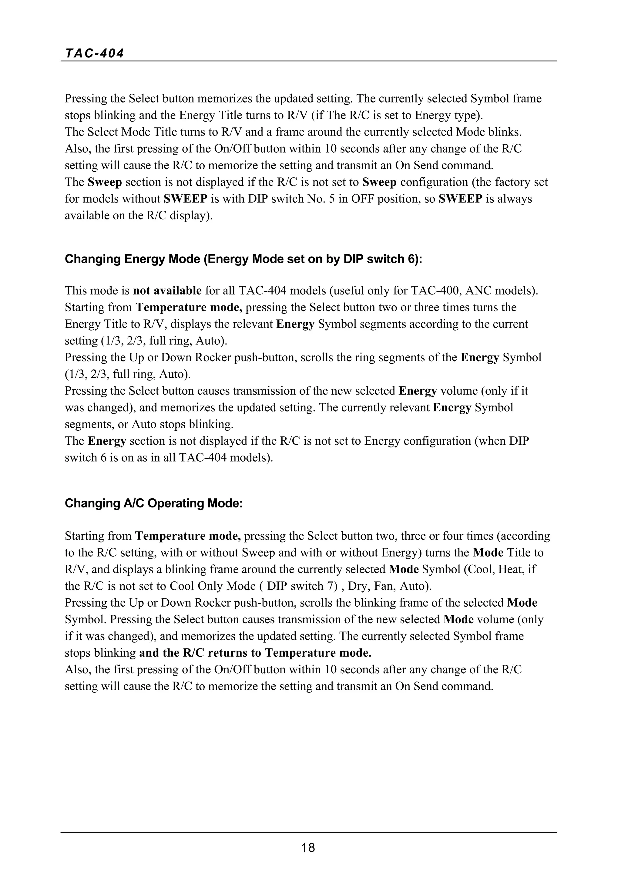 Tac404 electronic control_family_specifications | PDF