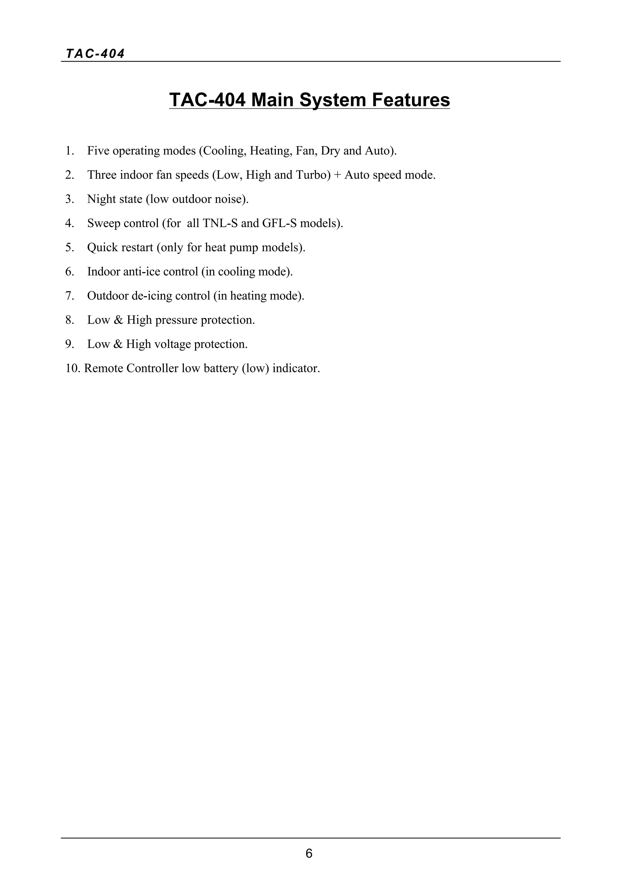 Tac404 electronic control_family_specifications | PDF