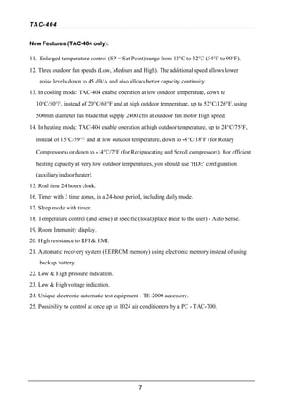 Tac404 electronic control_family_specifications | PDF