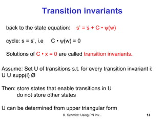 Using Petri Net Invariants in State Space Construction | PPT