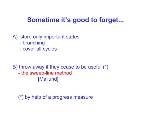 Automated Calculation of a Progress Measure of the Sweep-Line Method | PPT