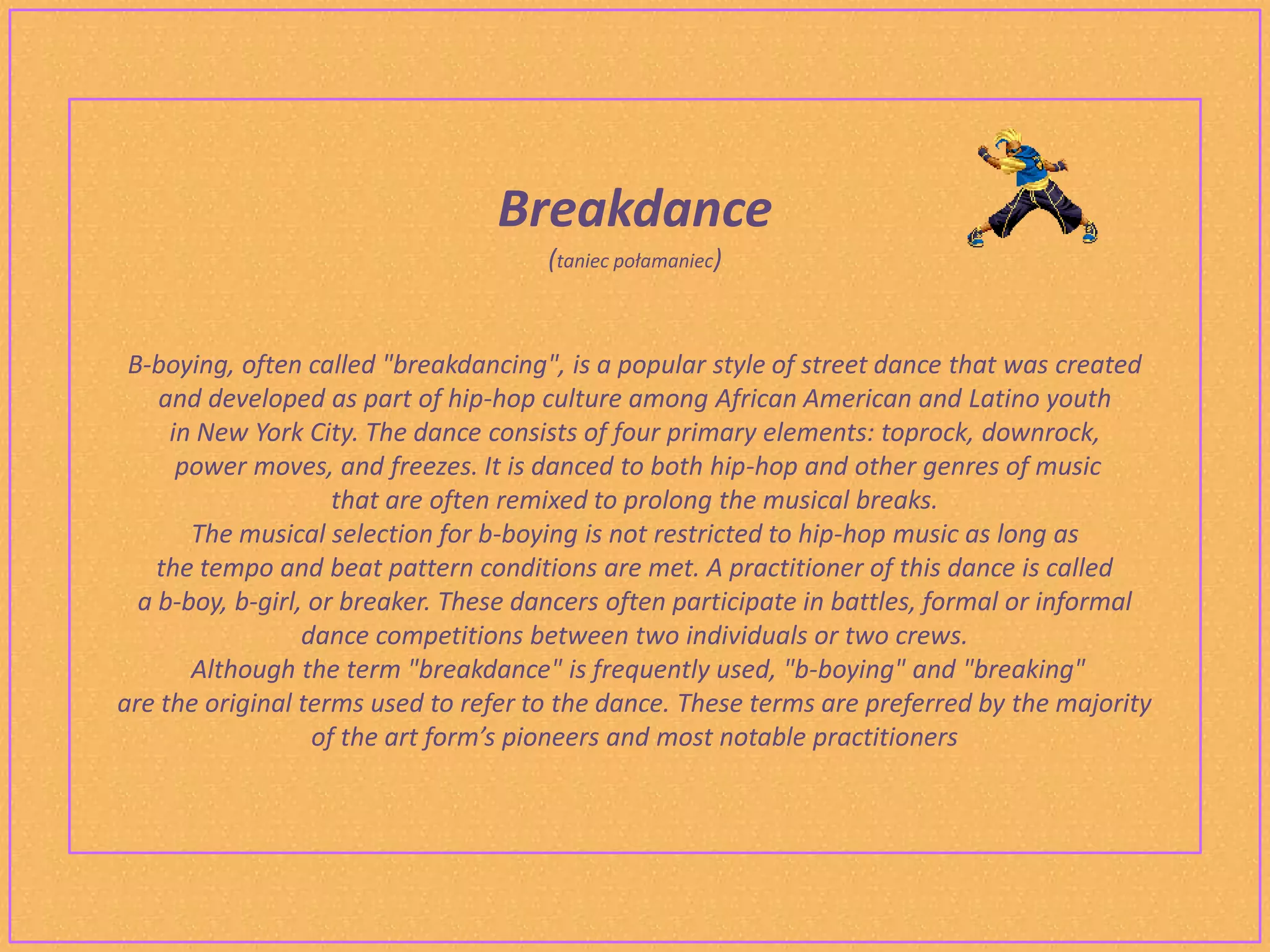 Tańce - breakdance | PPSX