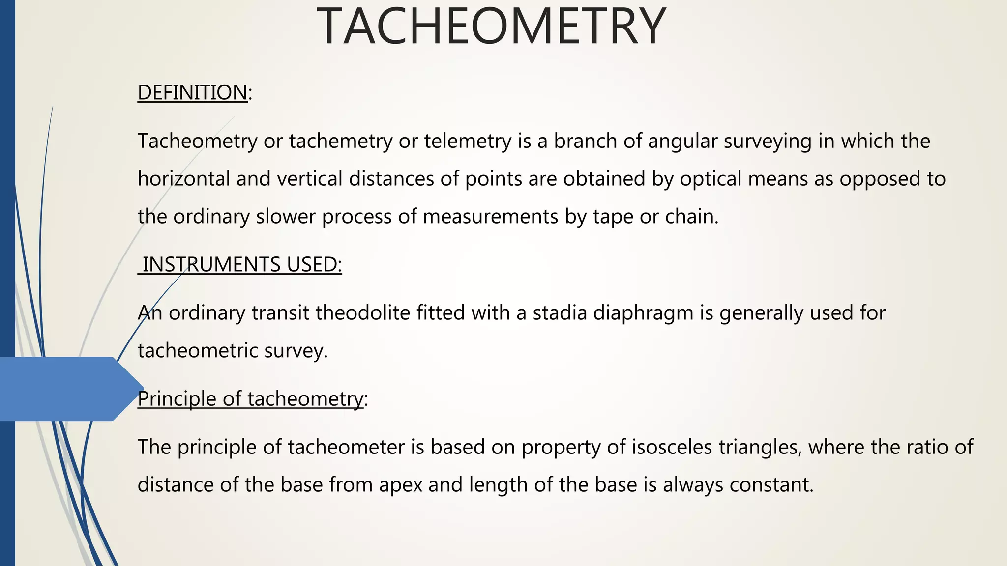 tacheometry surveying | PPTX
