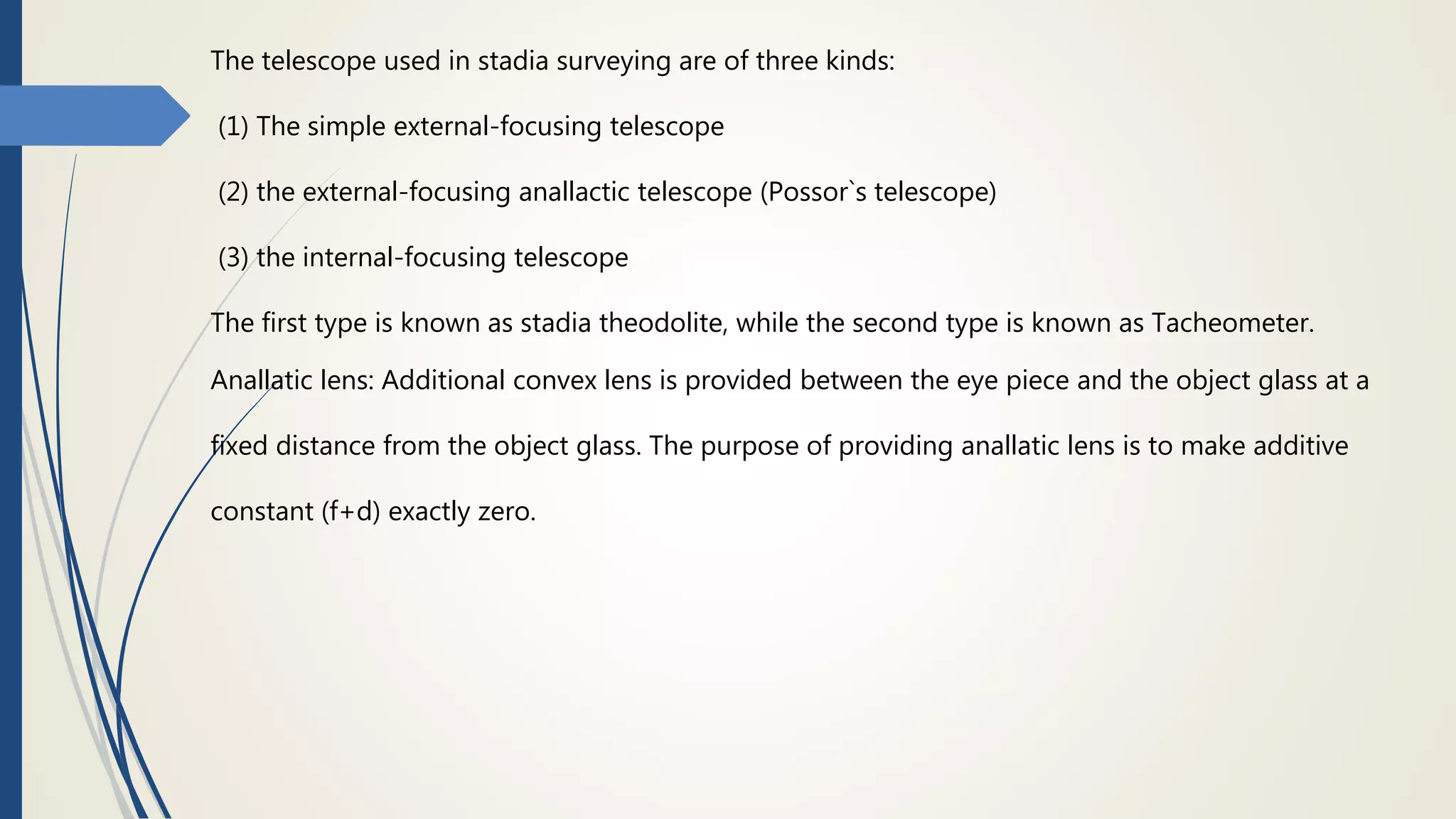 tacheometry surveying | PPTX