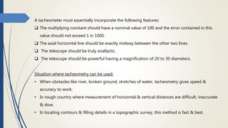 tacheometry surveying | PPTX