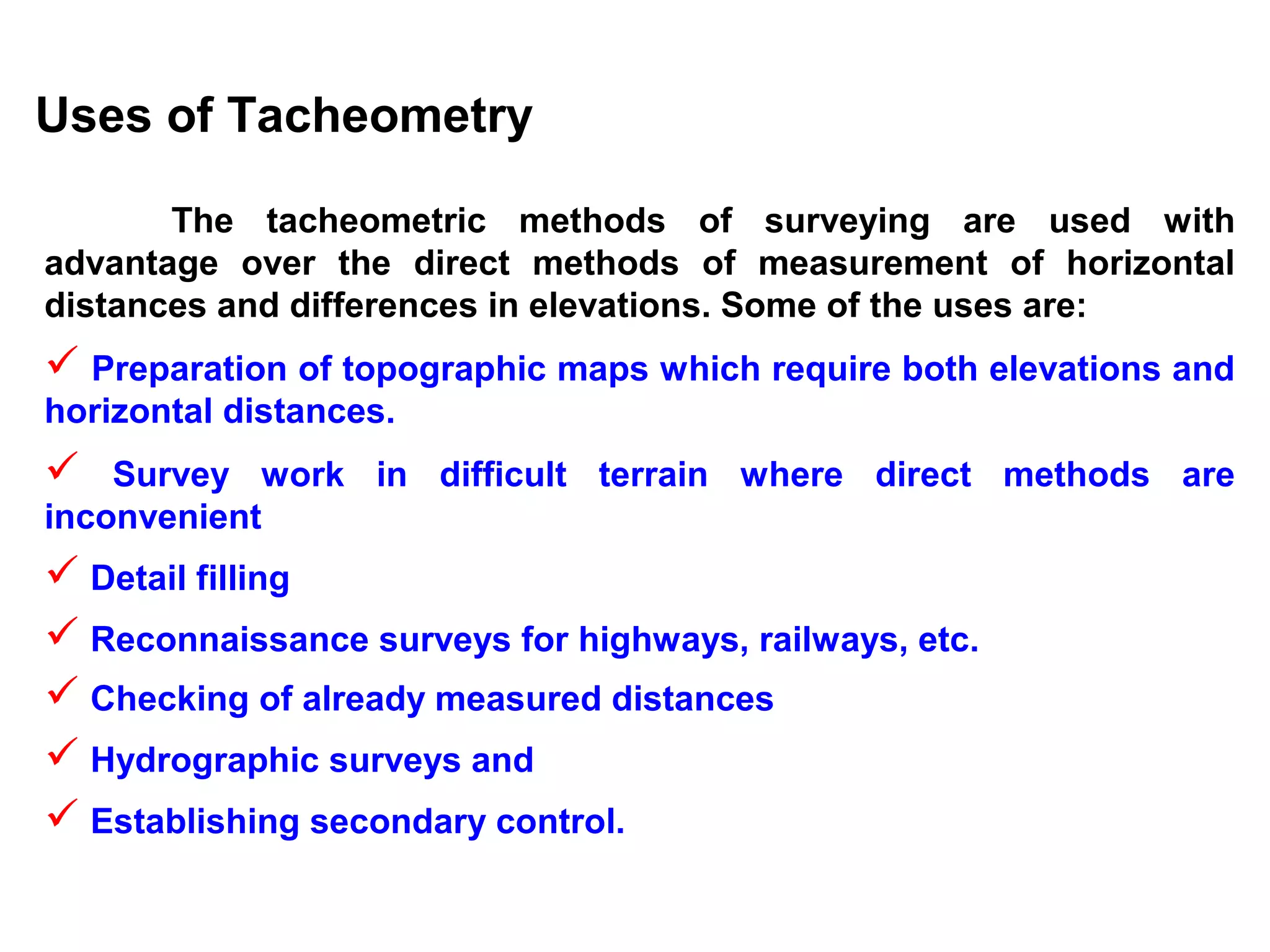 Tacheometric surveying | PPT