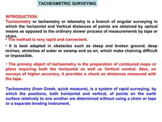 Tacheometric surveying | PPT