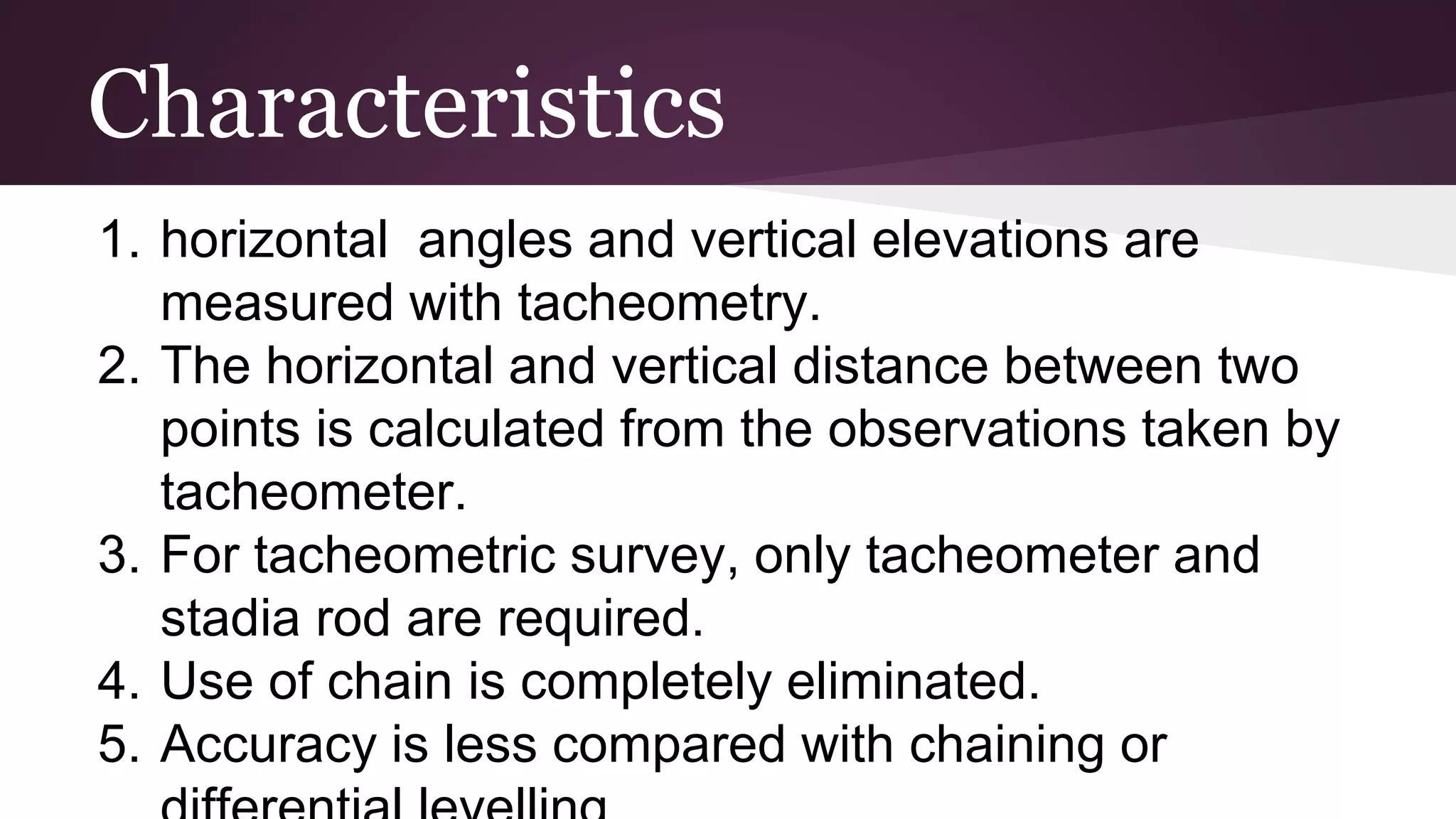 Tacheometric surveying | PPTX