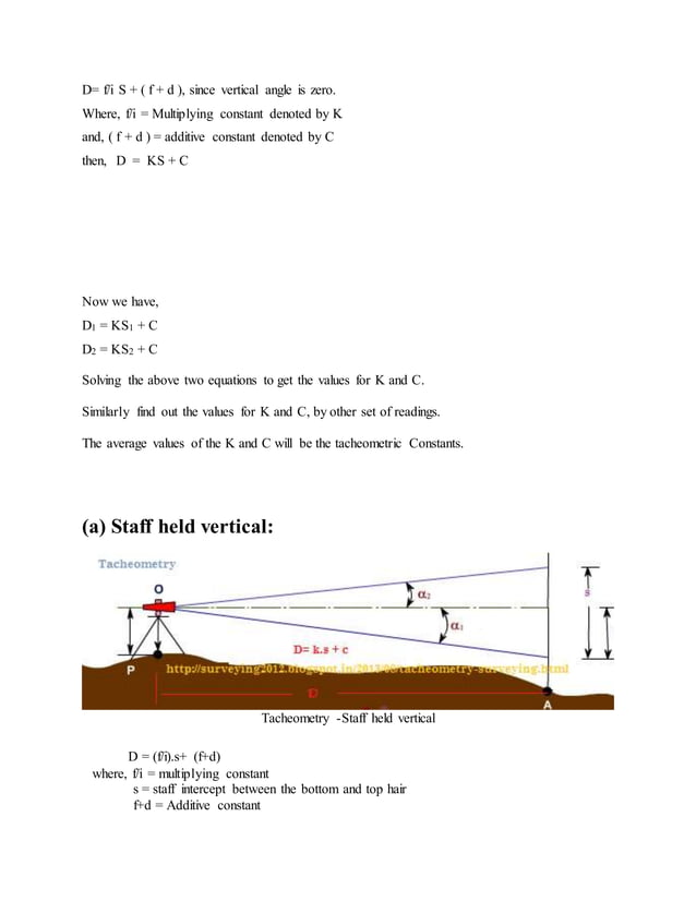 Tacheometry 1 | DOCX | Physics | Science