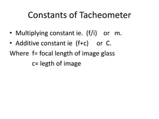 Tacheometry ppt | PPTX