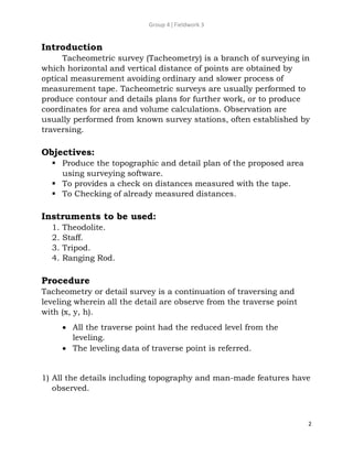 Tacheometry @surveyingreport | PDF