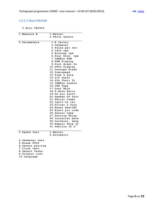 Tachograph CD400 programmer User Manual obdii365 | PDF