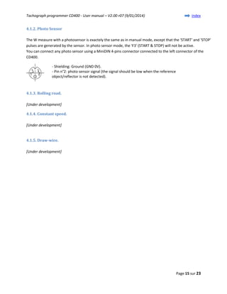Tachograph CD400 programmer User Manual obdii365 | PDF