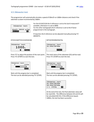 Tachograph CD400 programmer User Manual obdii365 | PDF