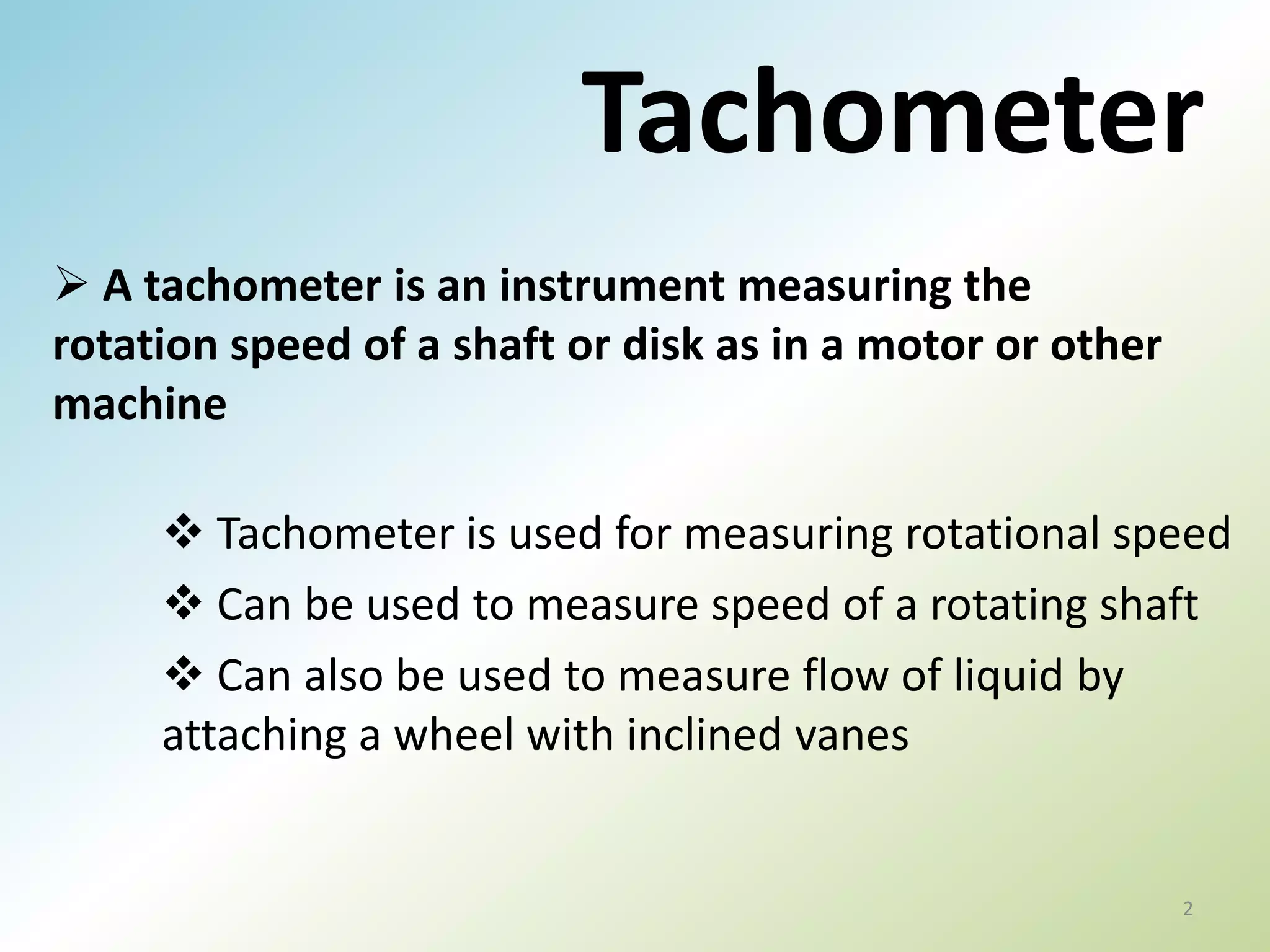 Tachometer | PPTX
