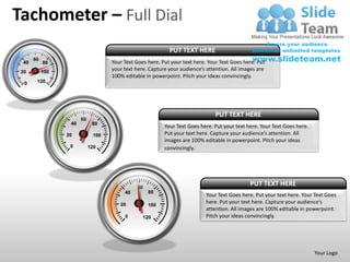 Tachometer full dial powerpoint presentation slides ppt templates | PPT