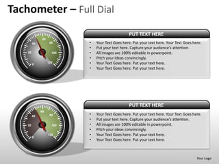 speedometer tachometer full dial powerpoint presentation templates | PPTX