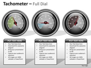 speedometer tachometer full dial powerpoint presentation templates | PPTX