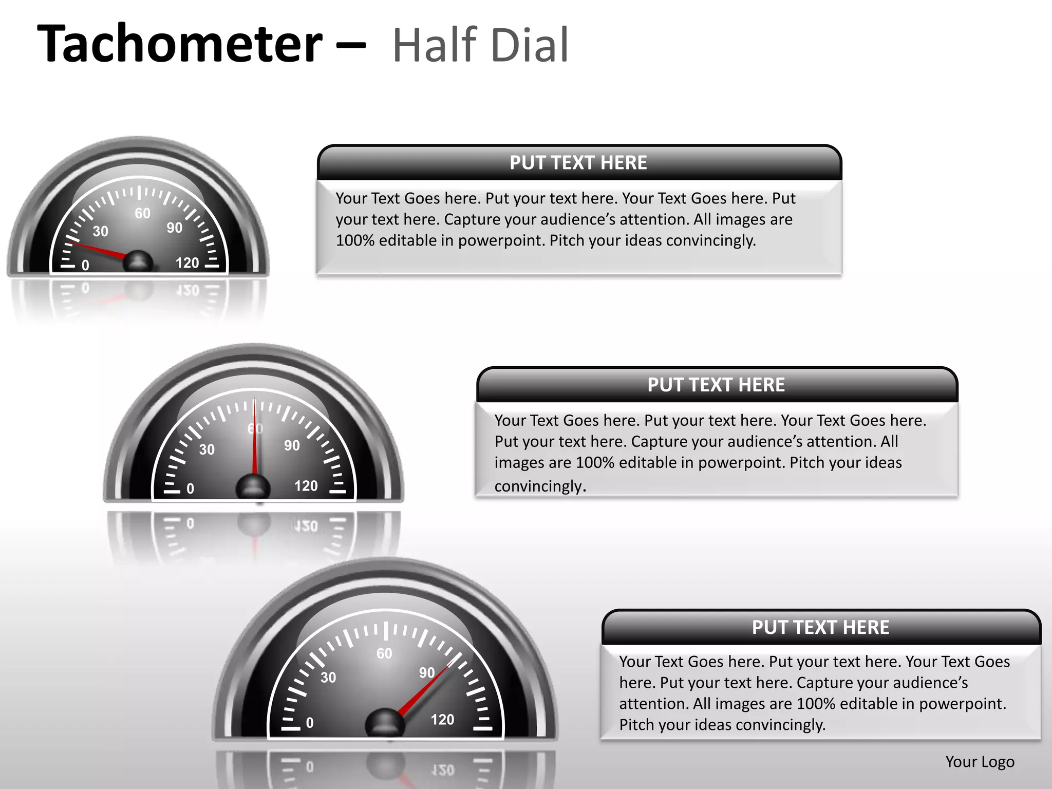 speedometer tachometer half dial powerpoint presentation templates ...