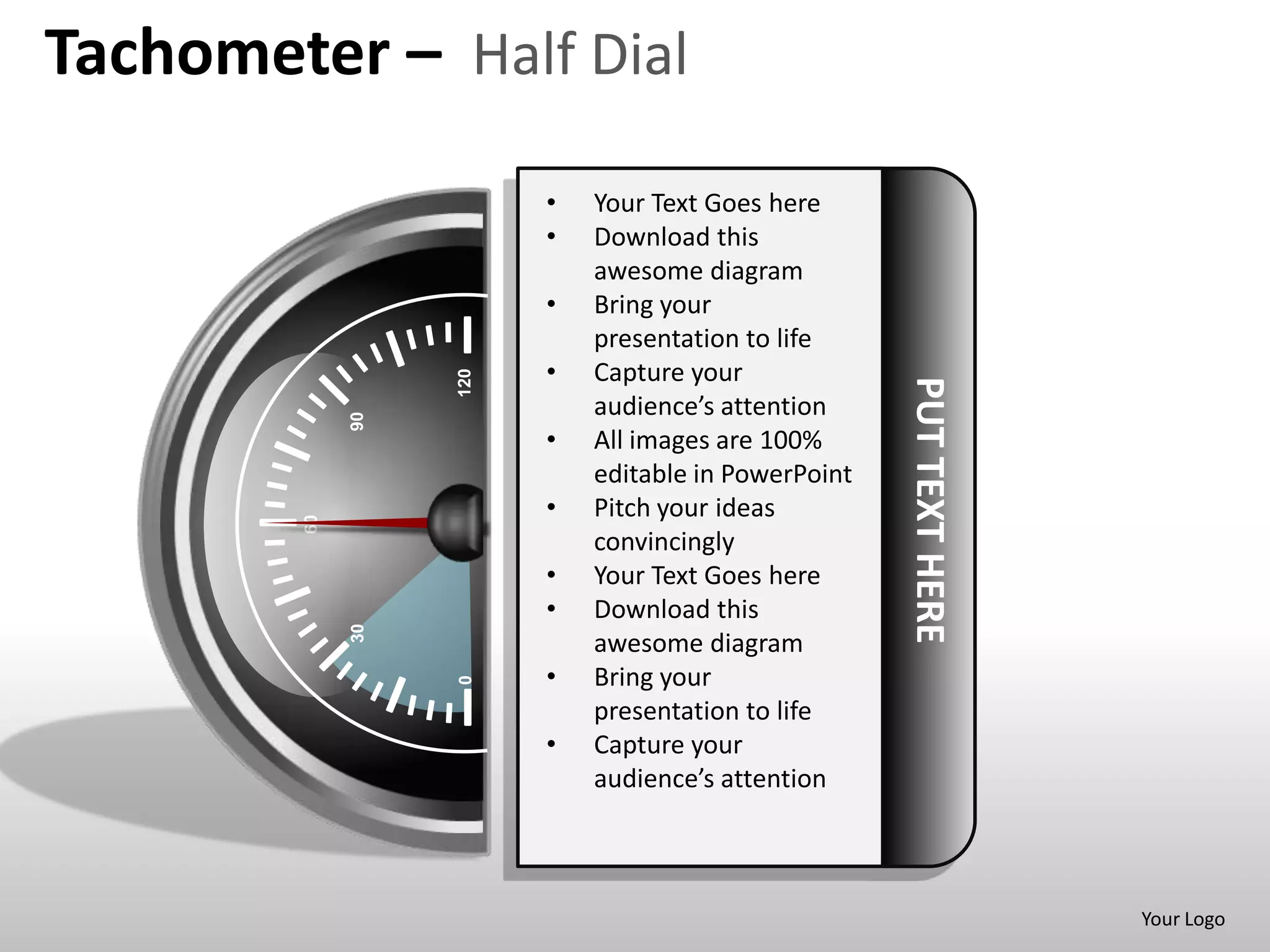 speedometer tachometer half dial powerpoint presentation templates ...