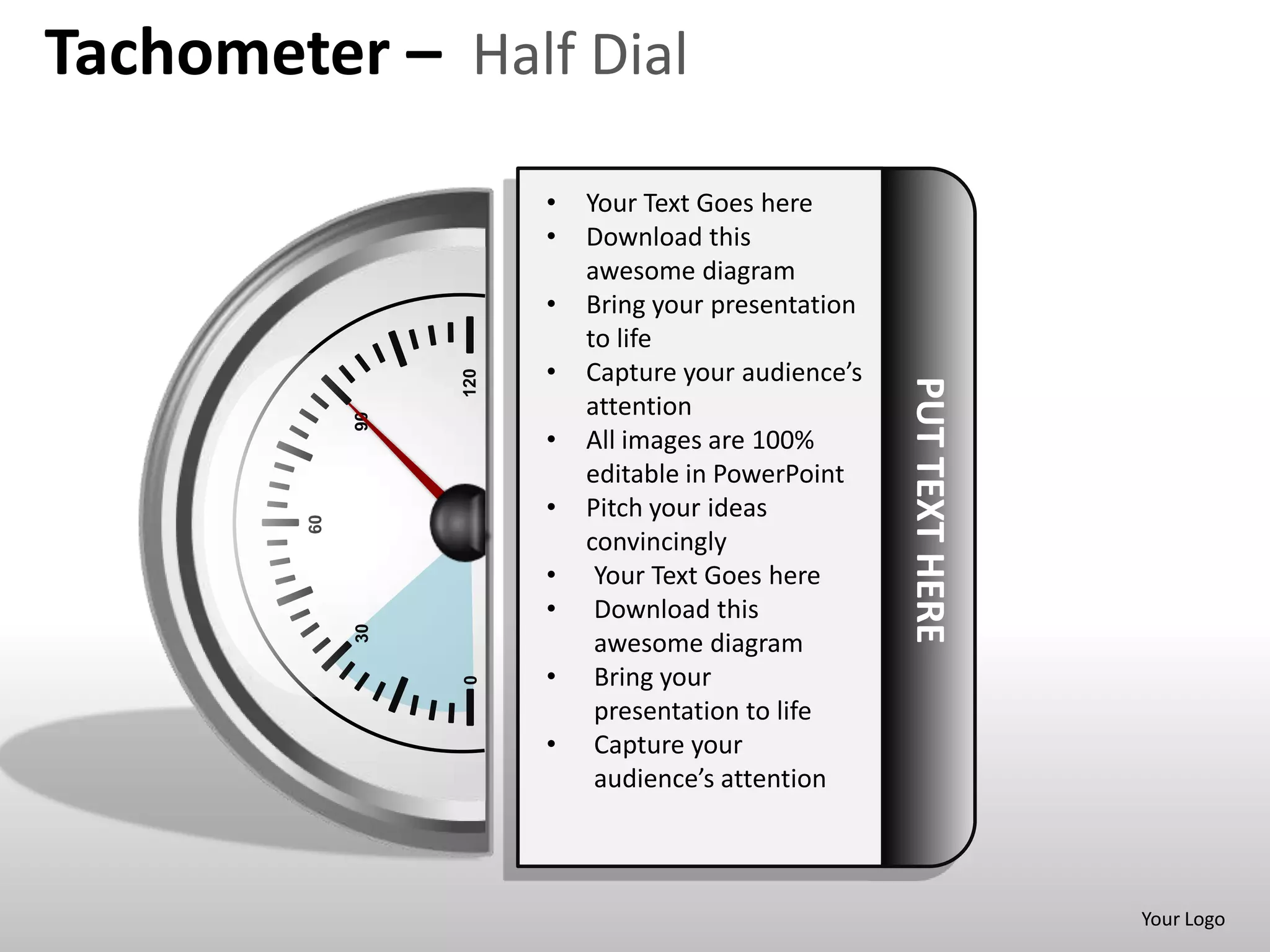 speedometer tachometer half dial powerpoint presentation templates ...