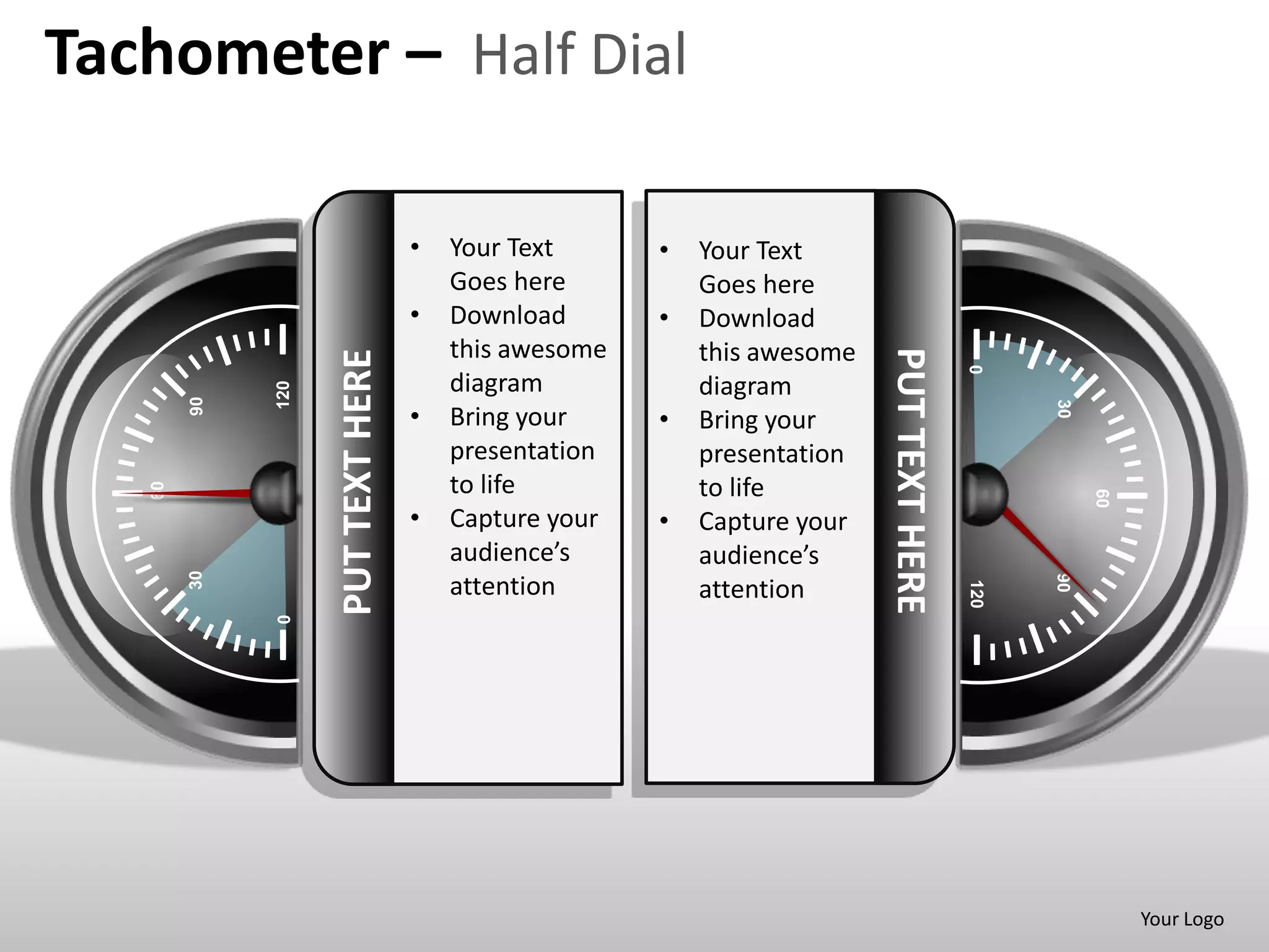 speedometer tachometer half dial powerpoint presentation templates ...