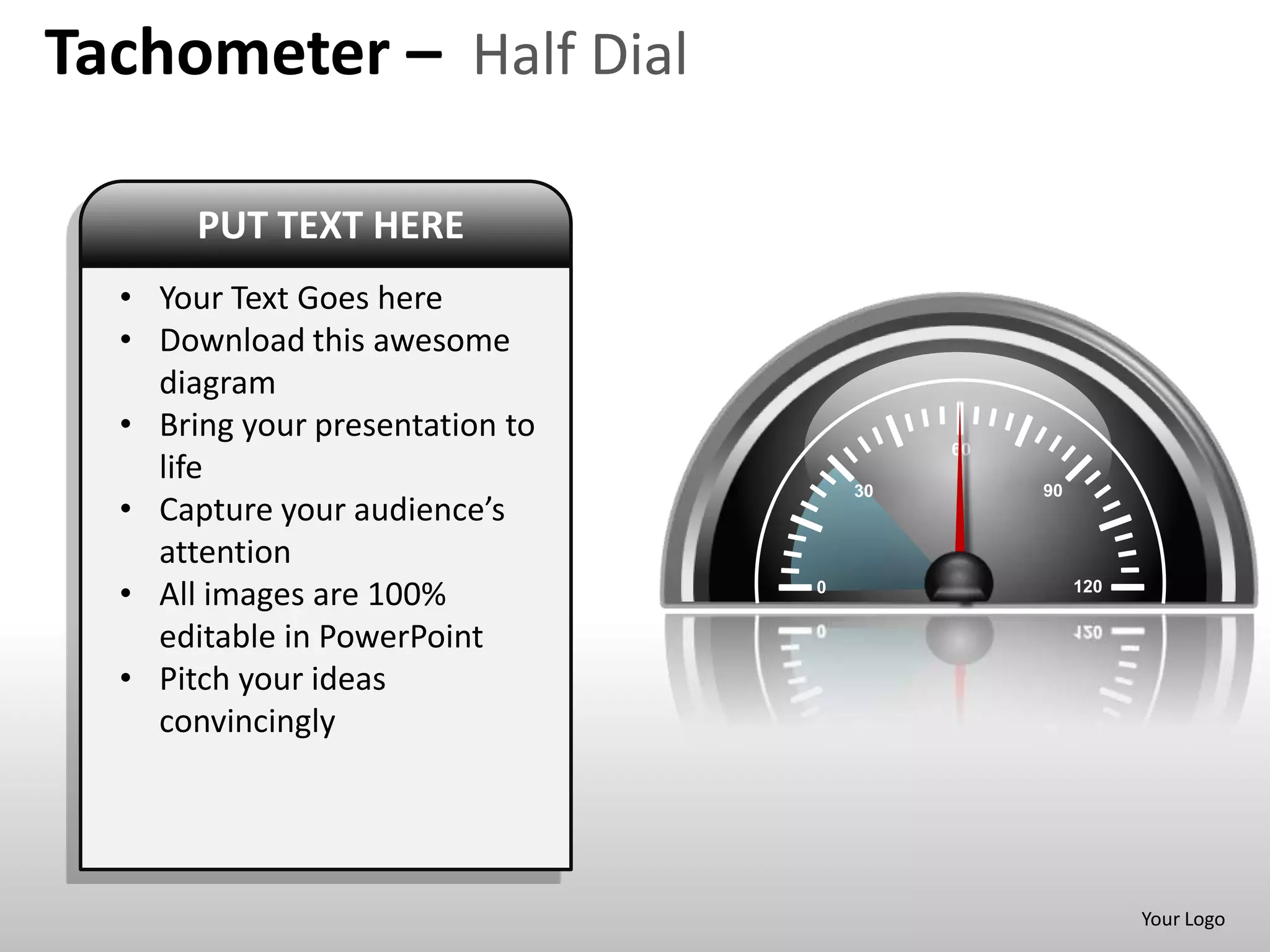 speedometer tachometer half dial powerpoint presentation templates ...
