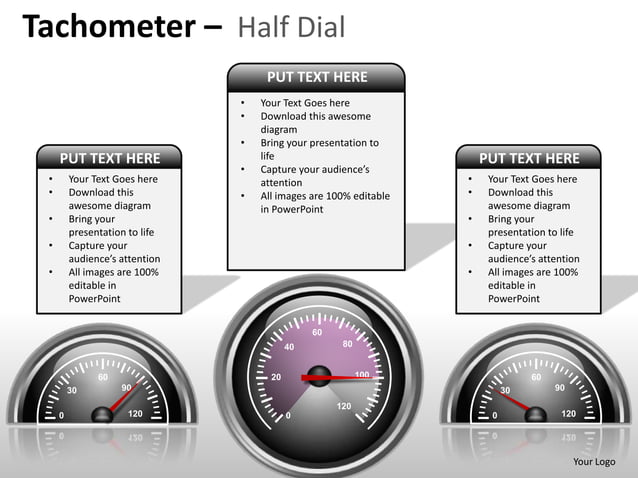 speedometer tachometer half dial powerpoint presentation templates ...