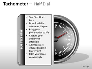 speedometer tachometer half dial powerpoint presentation templates ...