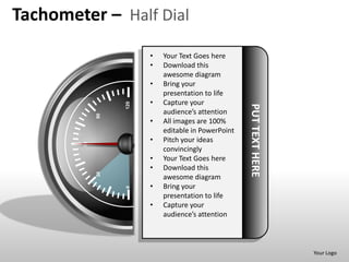 speedometer tachometer half dial powerpoint presentation templates | PPTX