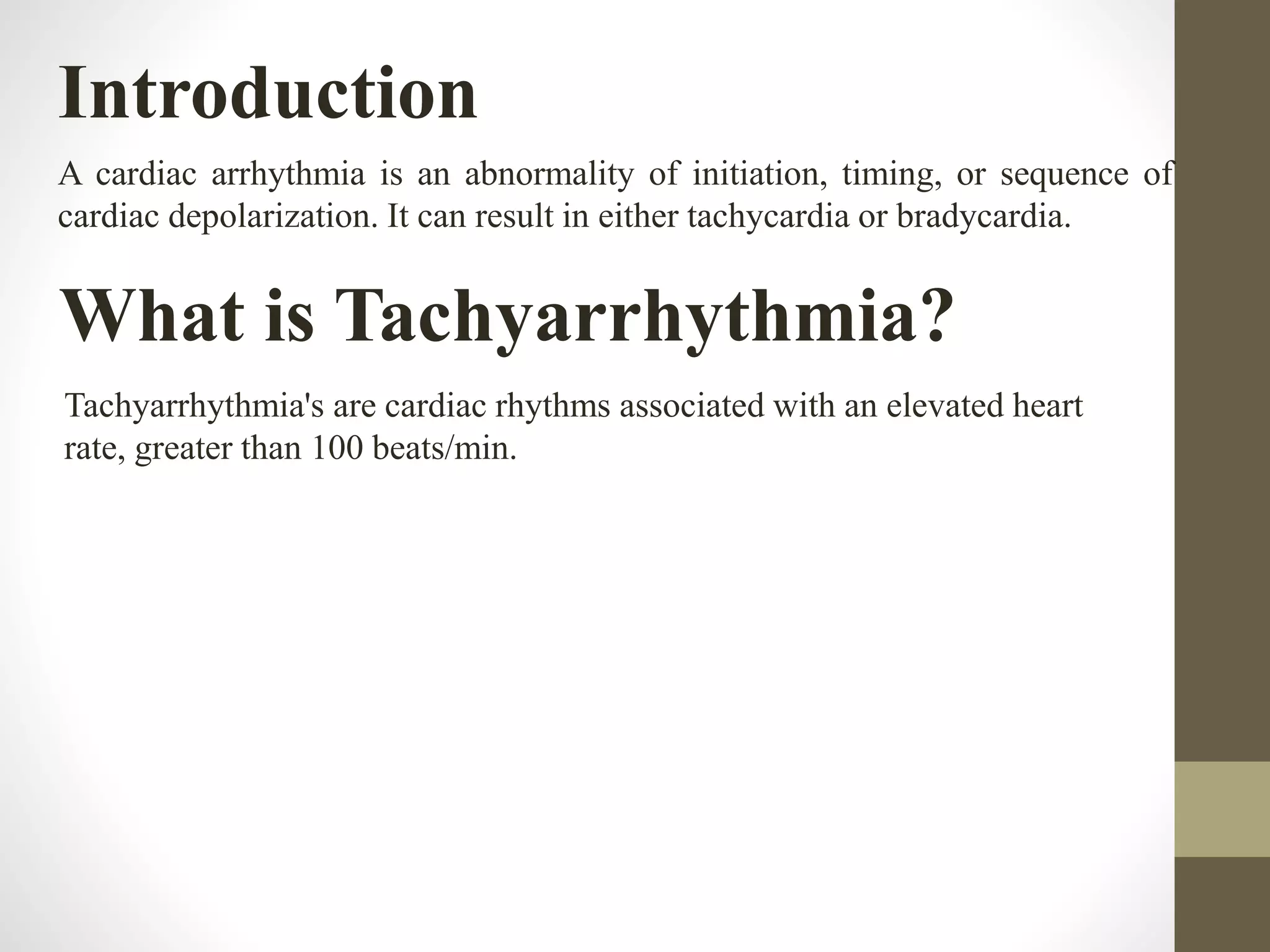 Tachyarrhythmias | PPTX | Heart and Cardiovascular Diseases | Diseases ...