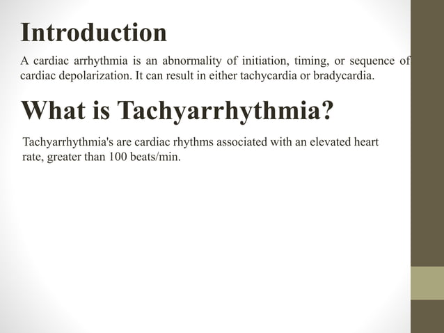 Tachyarrhythmias | PPTX | Heart and Cardiovascular Diseases | Diseases ...