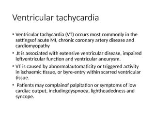 PRESENTATION ON tachyarrhythmias AND ETIOLOGY | PPT