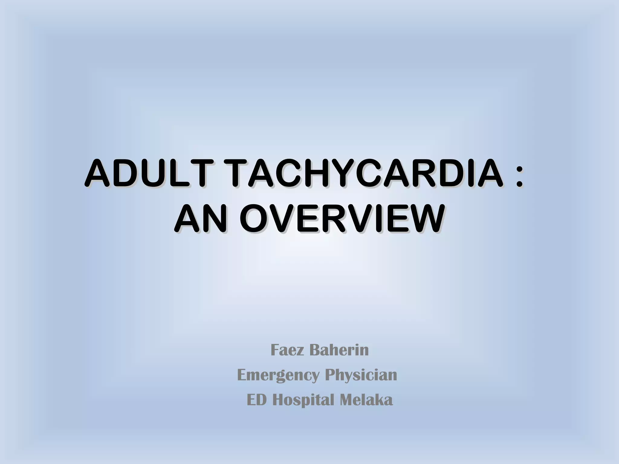 Adult tachycardia | PPT