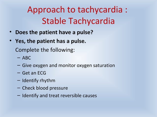 Adult tachycardia | PPT
