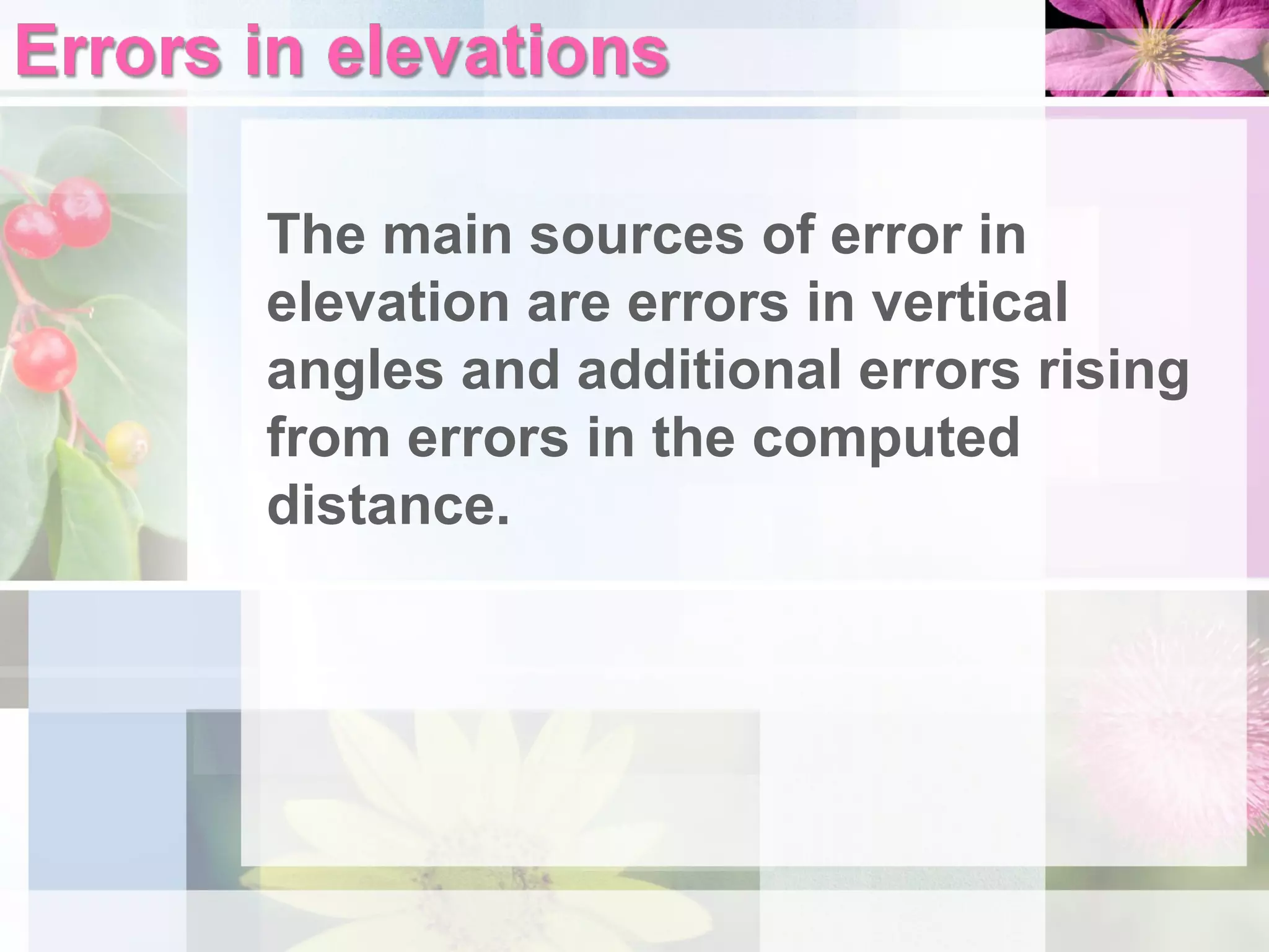 Tachymetry Lesson 7 practice & error | PPT